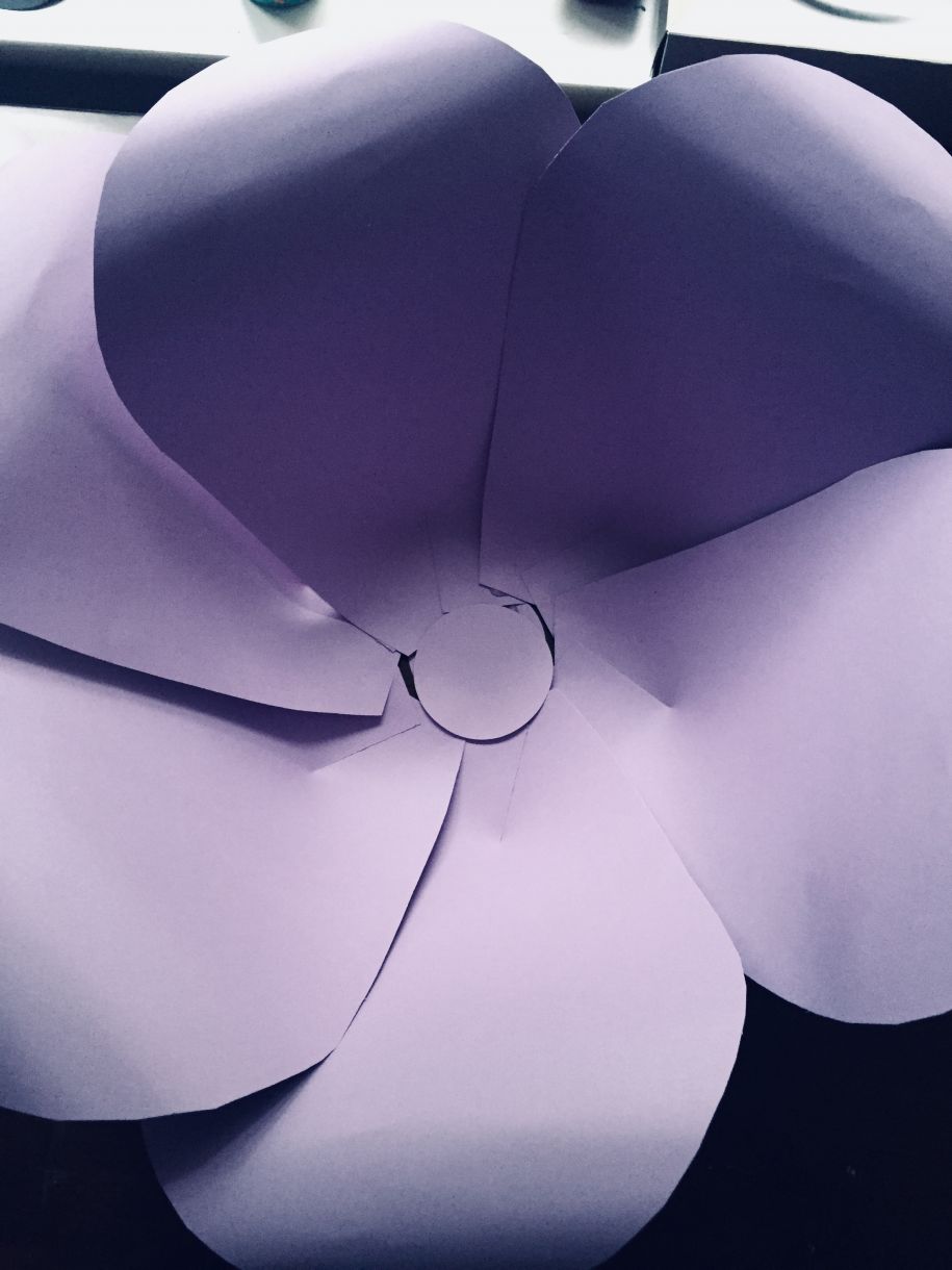Creating a hand cut paper flower