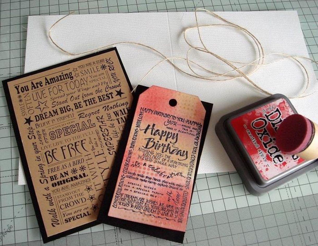 Using Word Collage Stamps Cardmaking Tutorial