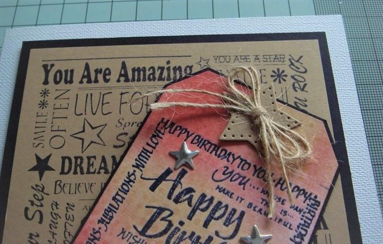 Using Word Collage Stamps Cardmaking Tutorial