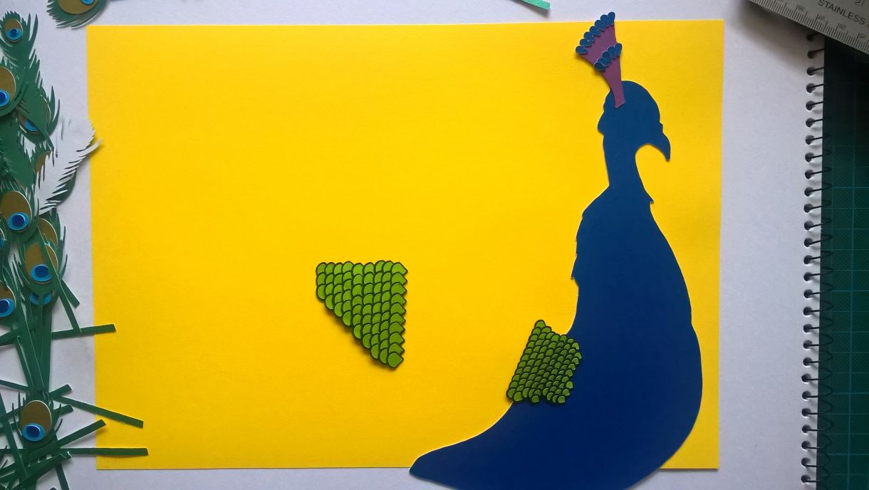 How to make a peacock picture.