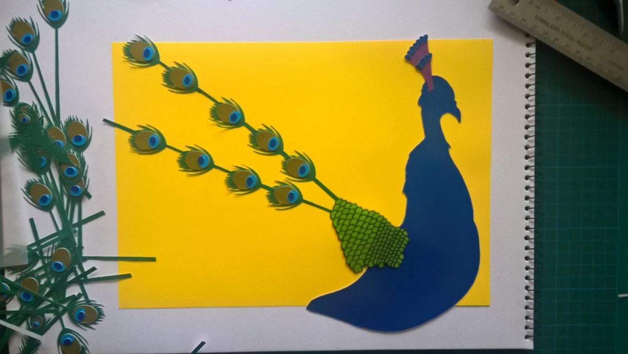 How to make a peacock picture.