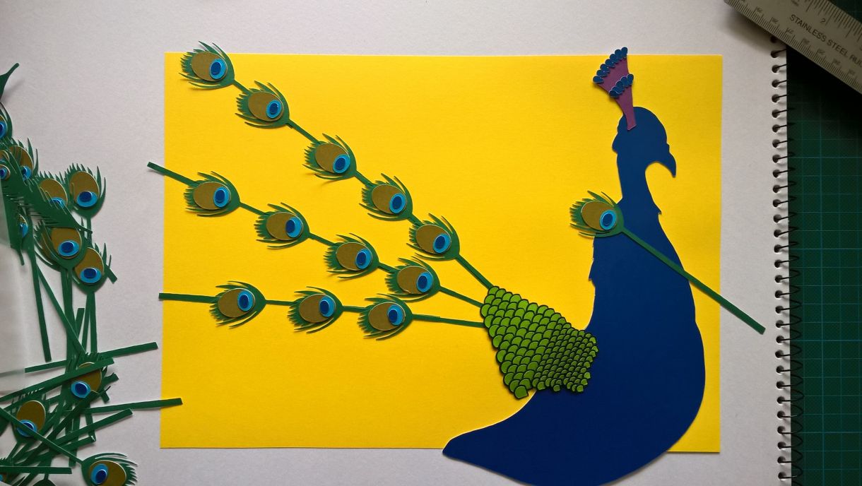 How to make a peacock picture.