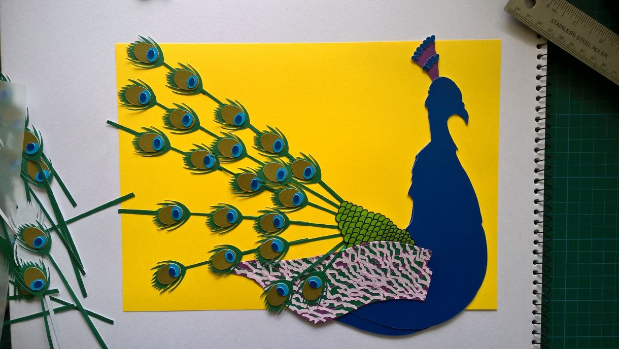 How to make a peacock picture.