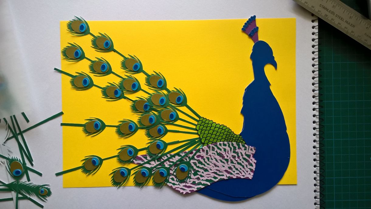 How to make a peacock picture.