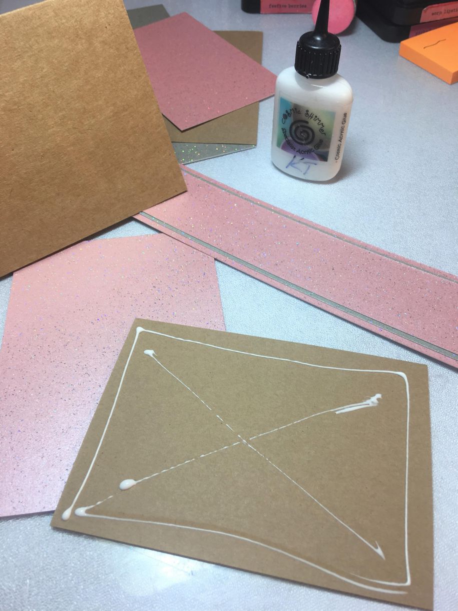 How To Make A Pink Card With Hearts On