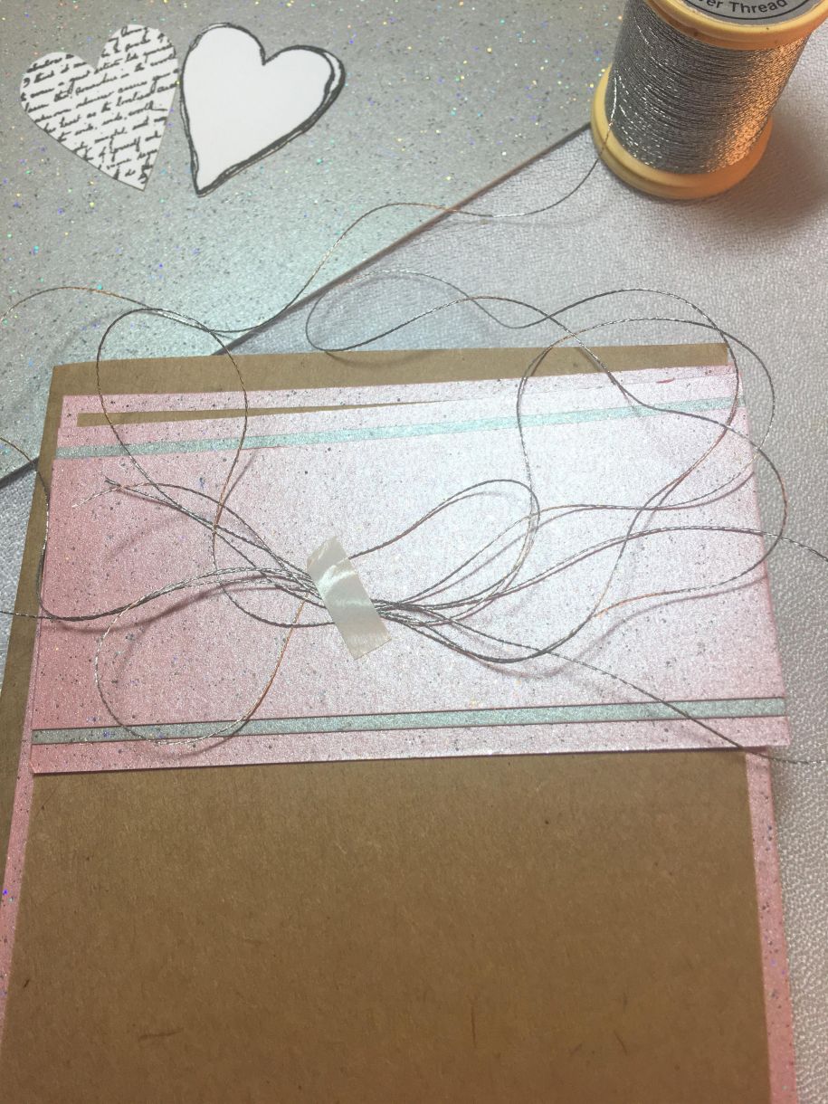 How To Make A Pink Card With Hearts On