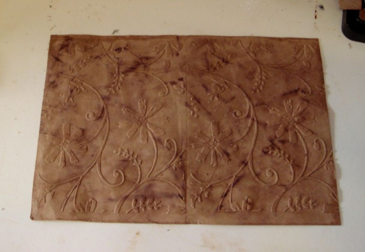 Faux Leather Technique Using Buff Card
