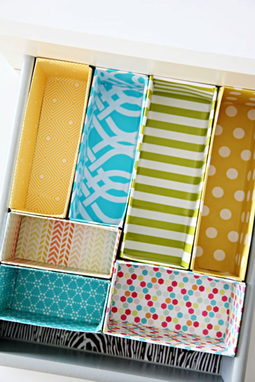 DIY Desk Tidy and Draw Dividers