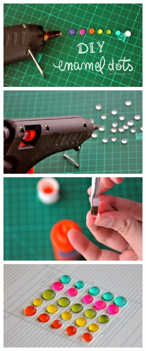 DIY Card making Embellishments - Enamel Dots