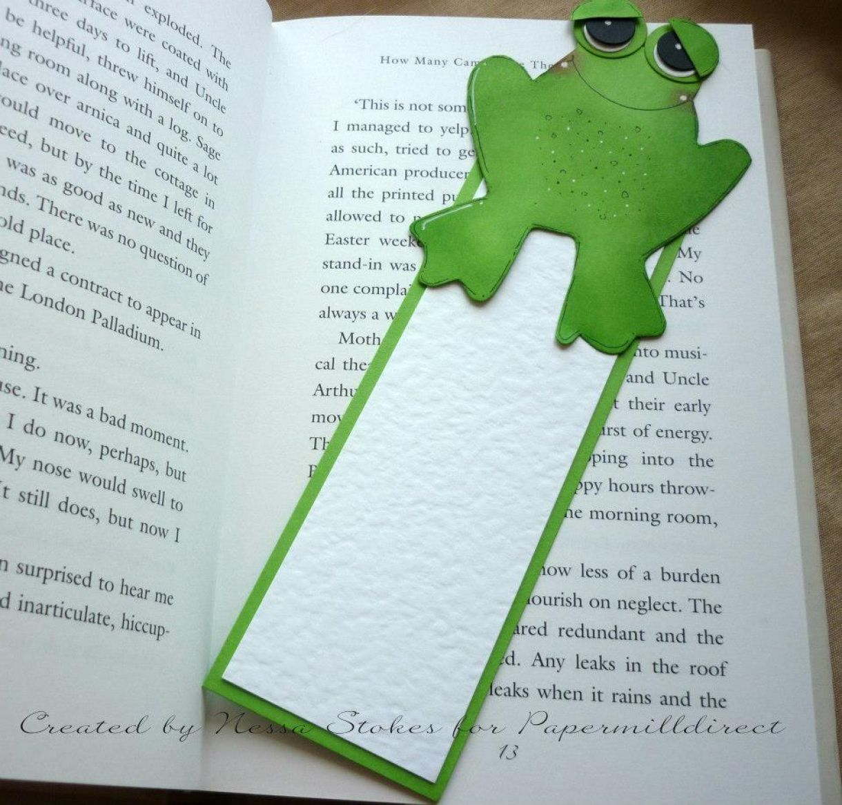 Frog Book Mark - Free Printable